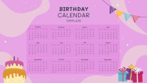 Free Google Slides Birthday Calendar Template PowerPoint