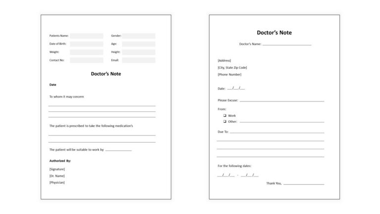 Free Fake Doctors Note Template PowerPoint & Google Slides