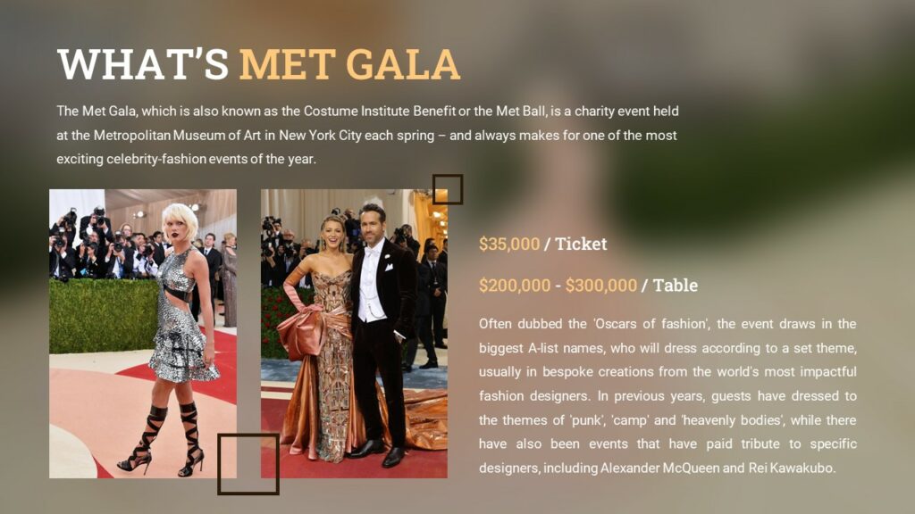 Free Met Gala 2023 Theme Template PowerPoint & Google Slides