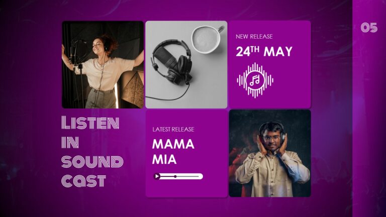 Free Google Slides Music Infographic PowerPoint