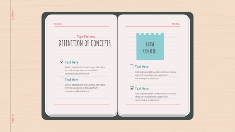 Free Digital Notebook Template PowerPoint and Google Slides