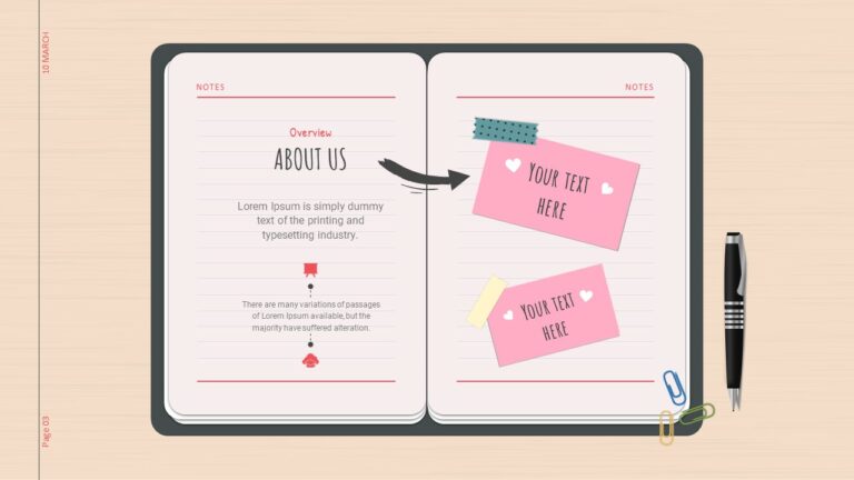 Free Digital Notebook Template PowerPoint and Google Slides