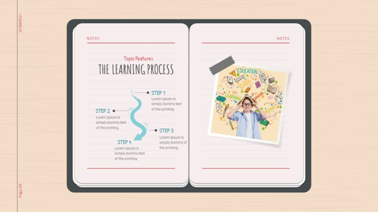Free Digital Notebook Template PowerPoint and Google Slides