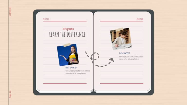 Free Digital Notebook Template PowerPoint and Google Slides