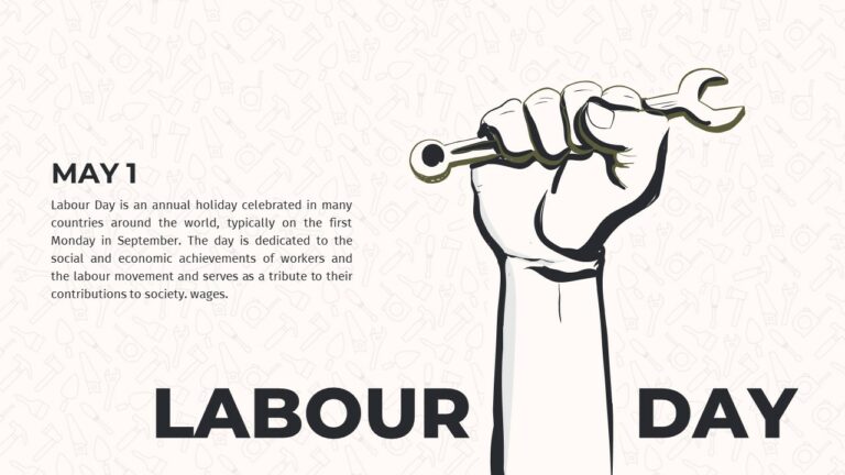 Free Google Slides Labor Day Template PowerPoint