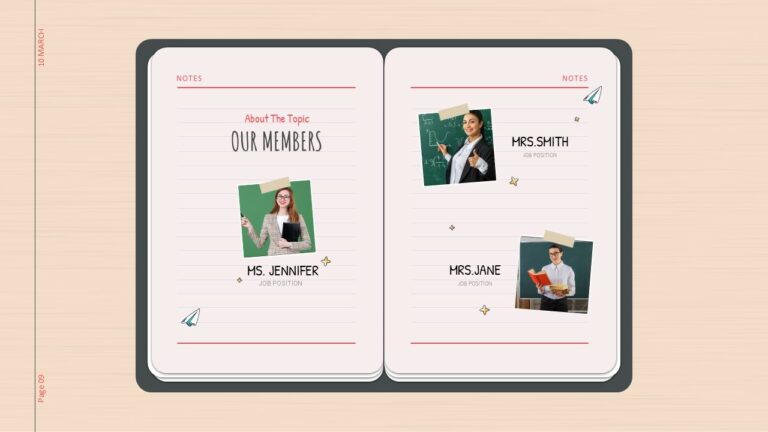 Free Digital Notebook Template PowerPoint and Google Slides