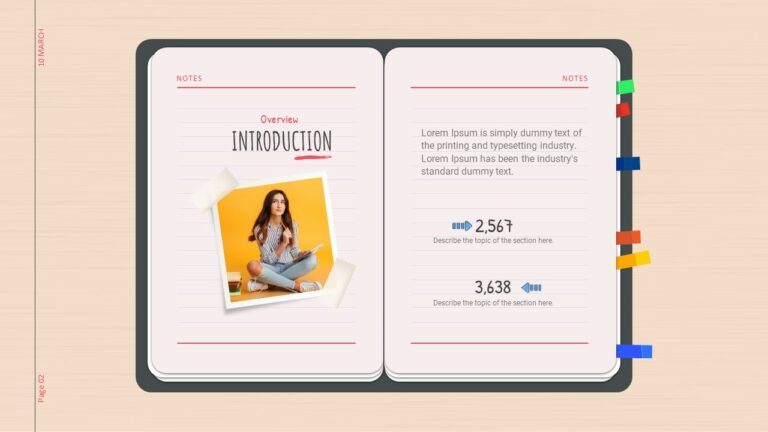 Free Digital Notebook Template PowerPoint and Google Slides