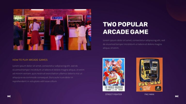 Free Google Slides Arcade Game Presentation Template