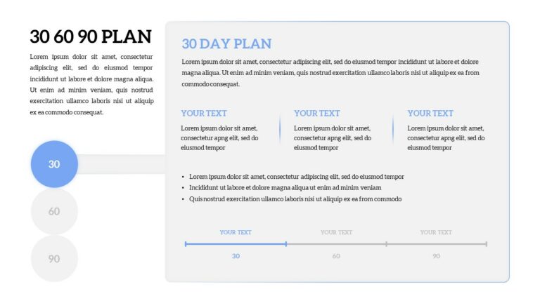 Interactive 30 60 90 Day Plan Free Template