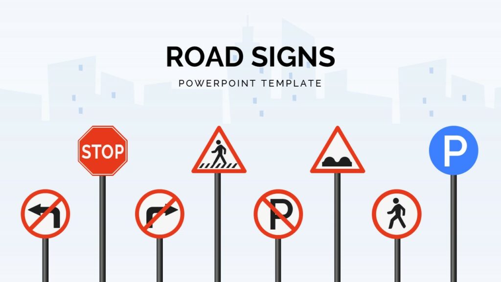 Free Road Signs Template PowerPoint & Google Slides