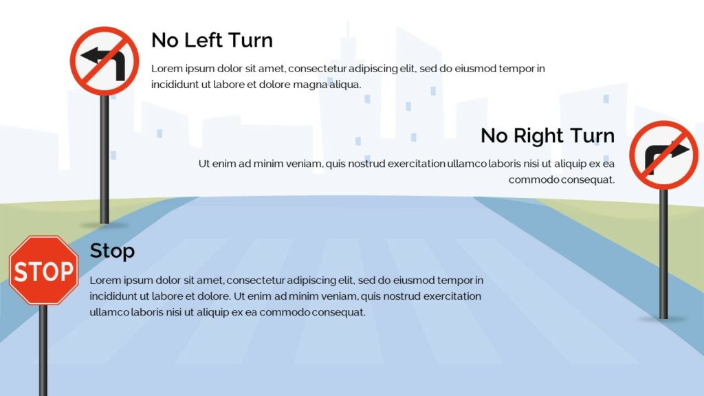 Free Road Signs Template PowerPoint & Google Slides