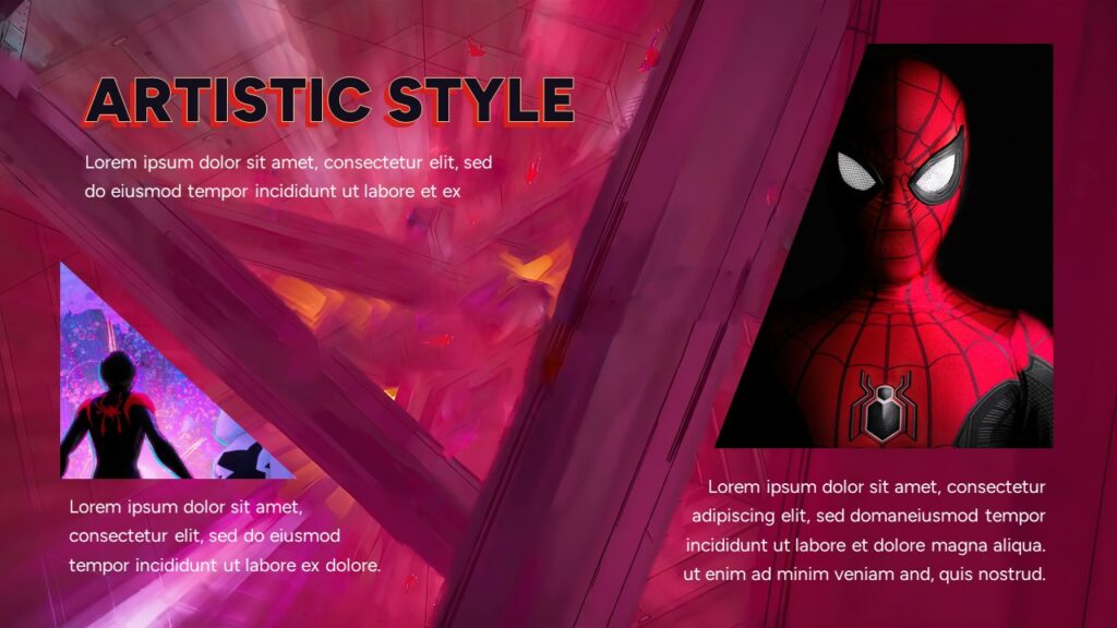 Free Spider verse Glitch Template PowerPoint & Google Slides