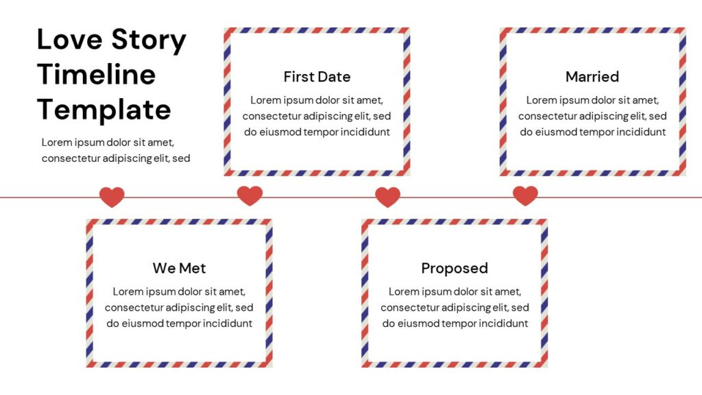 Free Love Story Timeline Template