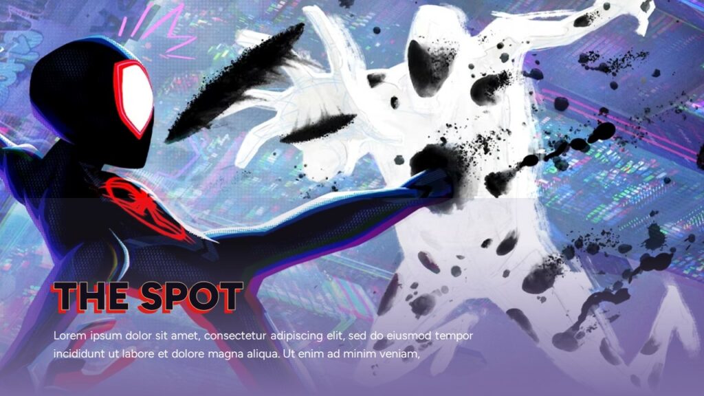 Free Spider verse Glitch Template PowerPoint & Google Slides