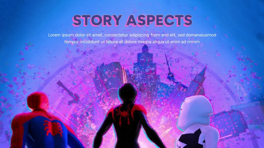 Free Spider verse Glitch Template PowerPoint & Google Slides