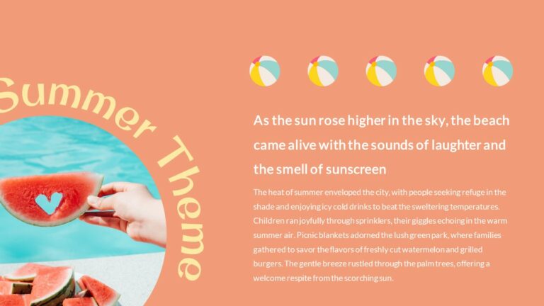 Free Google Slides Summer Theme PowerPoint Template