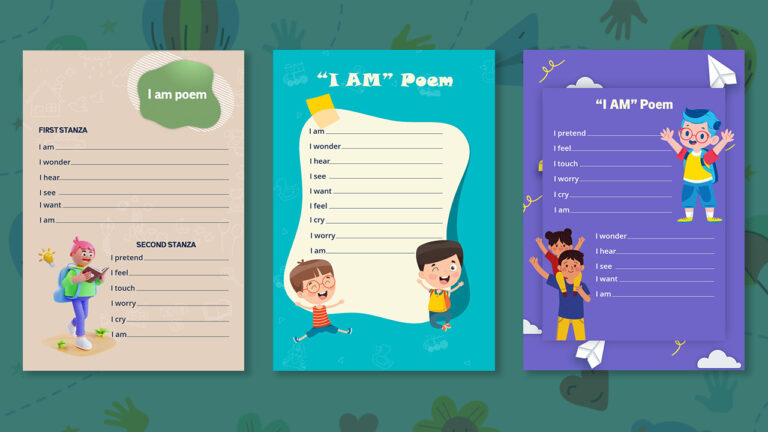 Free Cute I am Poem Template