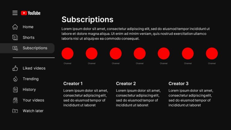 Free Animated YouTube Template PowerPoint & Google Slides