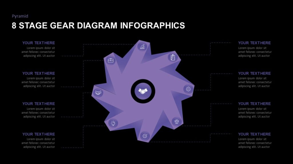 Free 8 Stage Gear Diagram PowerPoint & Google Slides