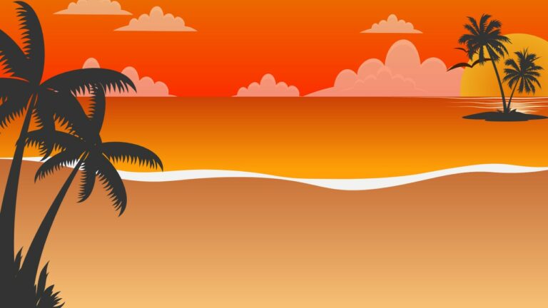 Free Beach Background Template PowerPoint & Google Slides