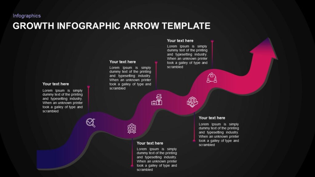Free Growth Infographic Arrow Template