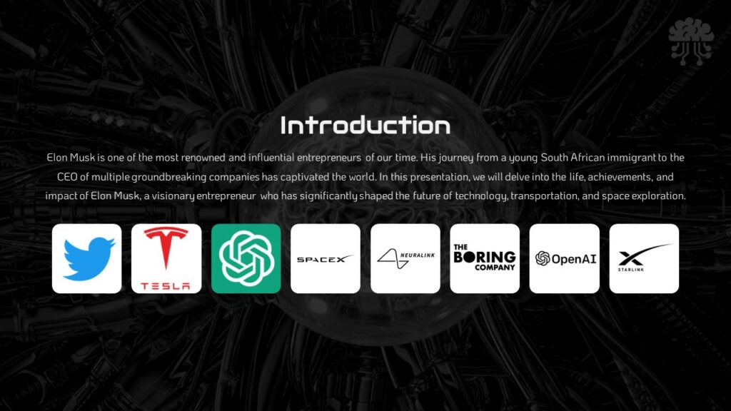 Free Elon Musk Template PowerPoint & Google Slides