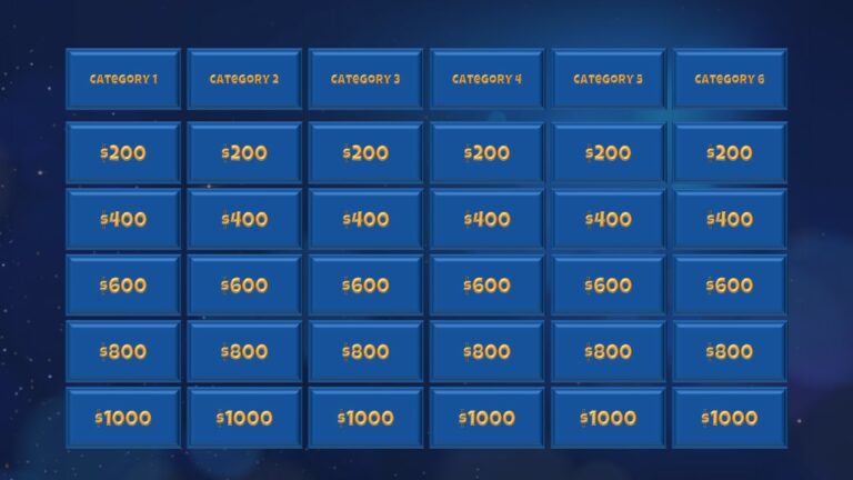 Free Interactive Jeopardy Template PowerPoint & Google Slides