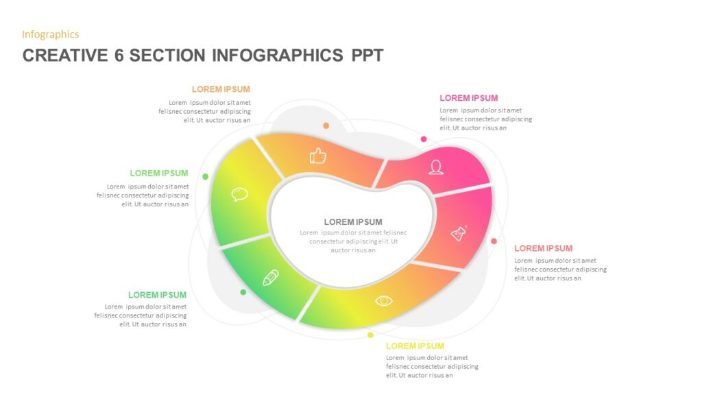 Free Creative 6 Section Infographics PowerPoint & Google Slides