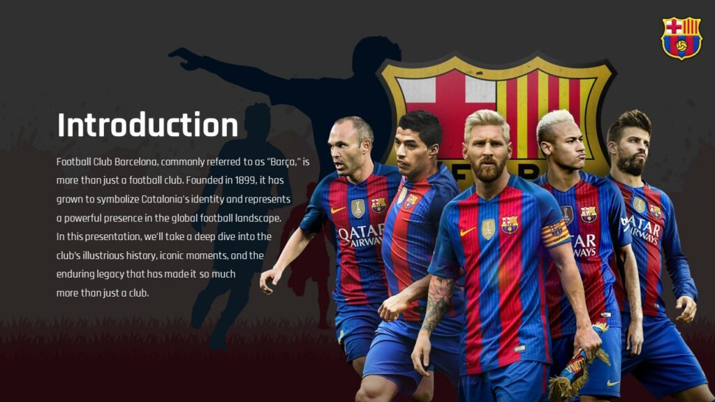 Free FC Barcelona Design Template