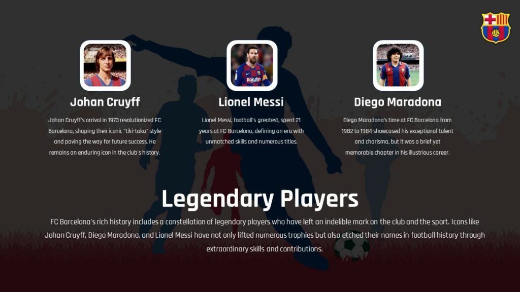 Free FC Barcelona Design Template