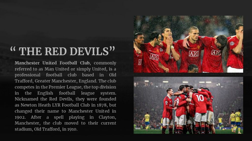 Free Manchester United PowerPoint Template and Google Slides Themes