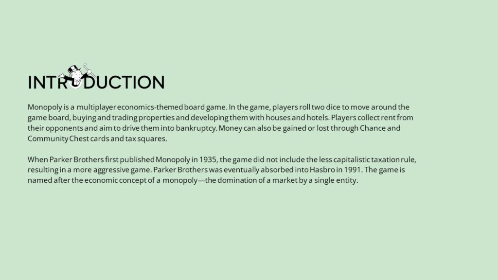 Free Monopoly PowerPoint template and Google Slides