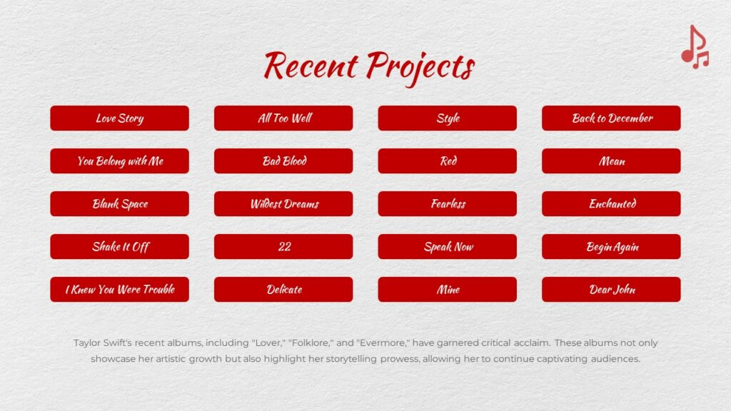 Free Taylor Swift Google Slides Theme Template PowerPoint