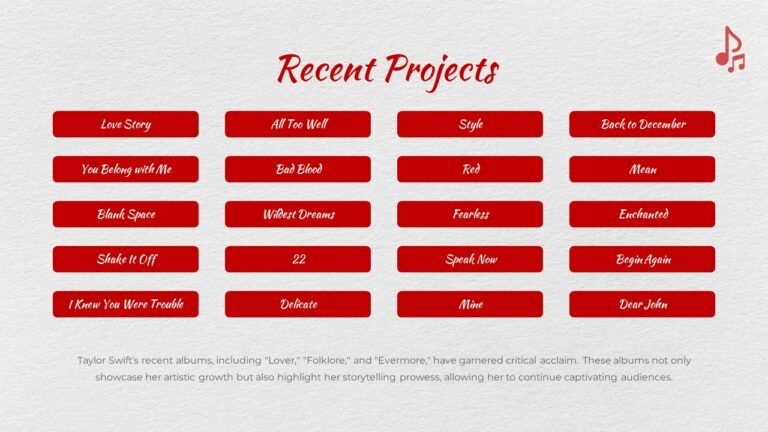 Free Taylor Swift Google Slides Theme Template PowerPoint