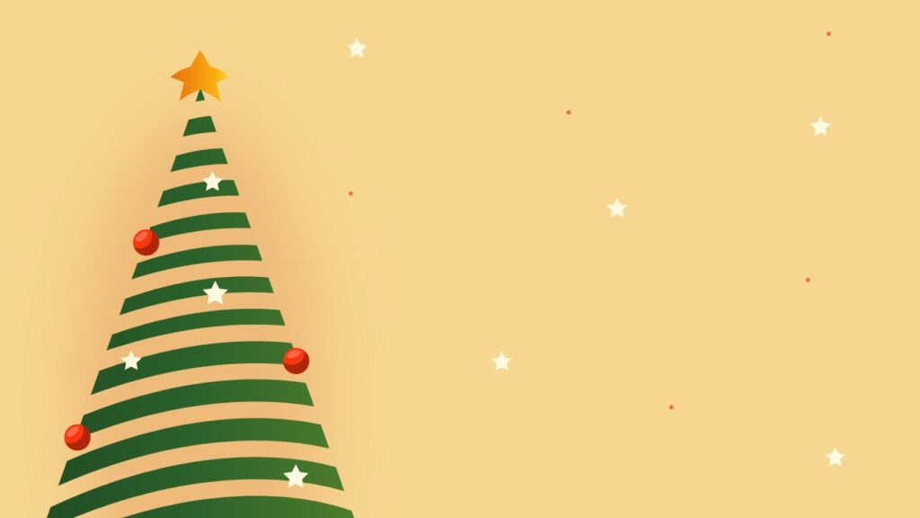 Free Christmas Tree Topper Background PowerPoint & Google Slides