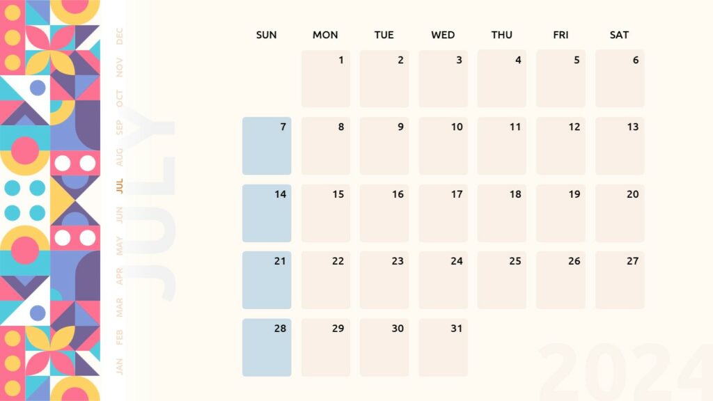 Free Interactive 2024 Calendar Template for PowerPoint & Google Slides