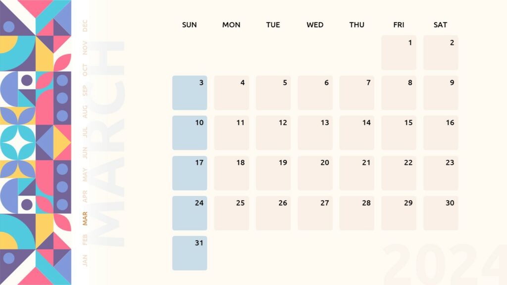 Free Interactive 2024 Calendar Template for PowerPoint & Google Slides