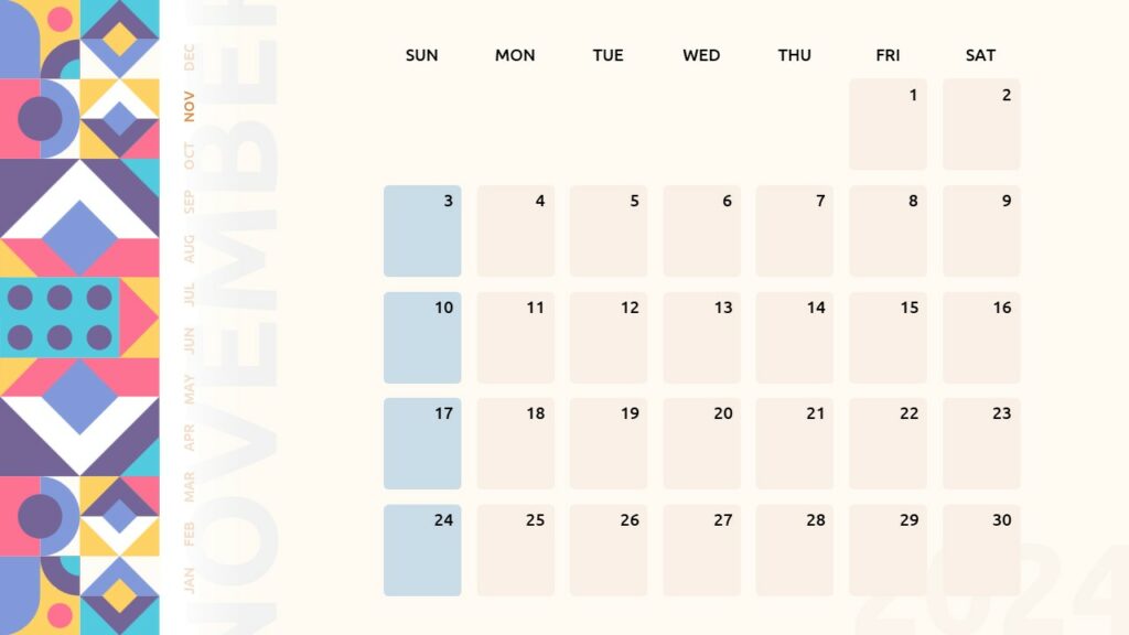 Free Interactive 2024 Calendar Template for PowerPoint & Google Slides