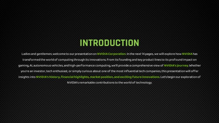 Free Nvidia Presentation Template for PowerPoint & Google Slides