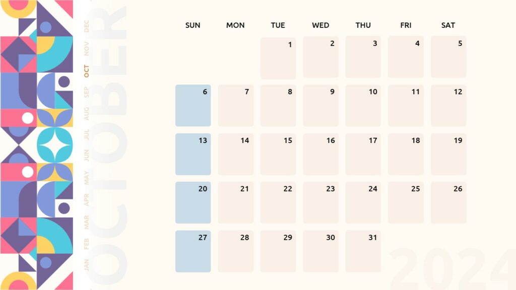 Free Interactive 2024 Calendar Template for PowerPoint & Google Slides
