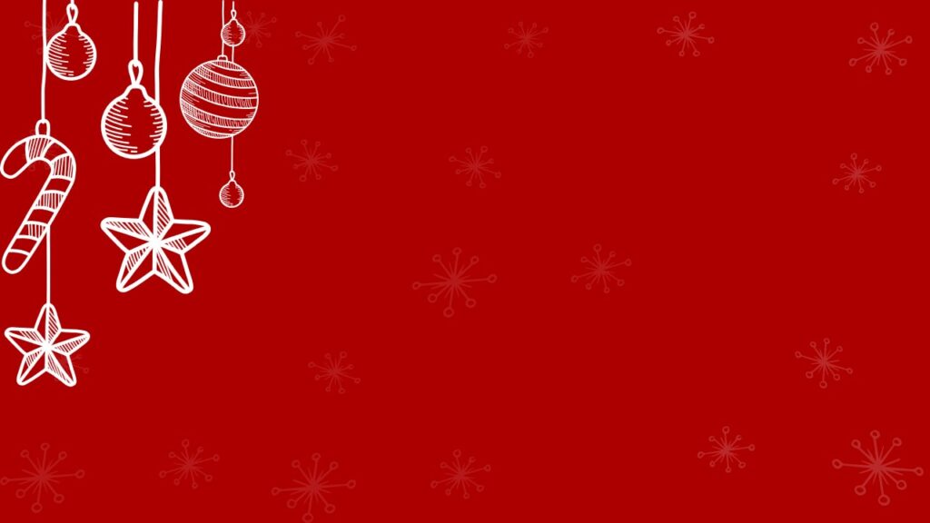 Free Christmas Baubles Background PowerPoint & Google Slides