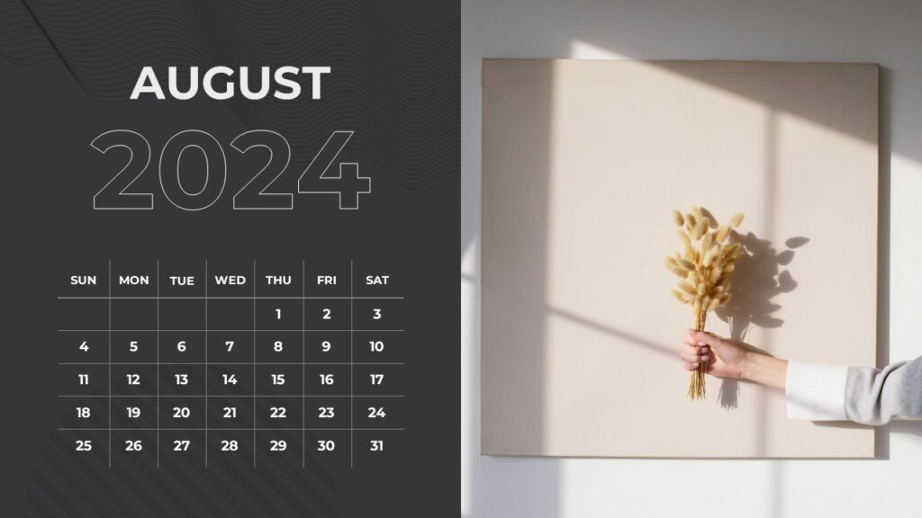 Free Simple 2024 Calendar Template PowerPoint & Google Slides