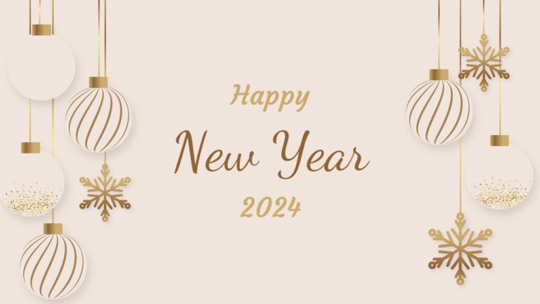 Free 2024 New Year Wishes Template PowerPoint & Google Slides