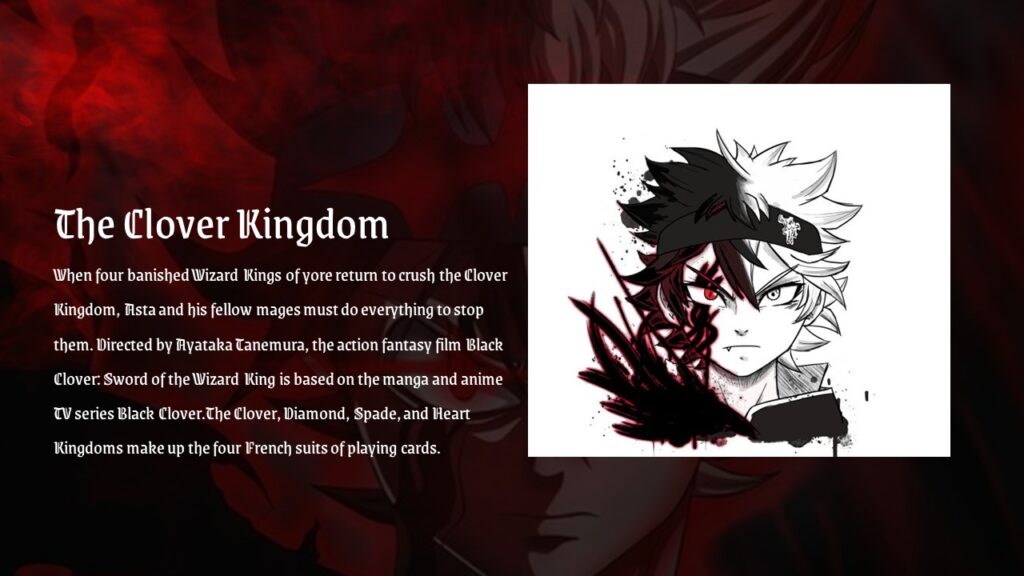 Free Black Clover Anime Inspired PPT Template & Google Slides