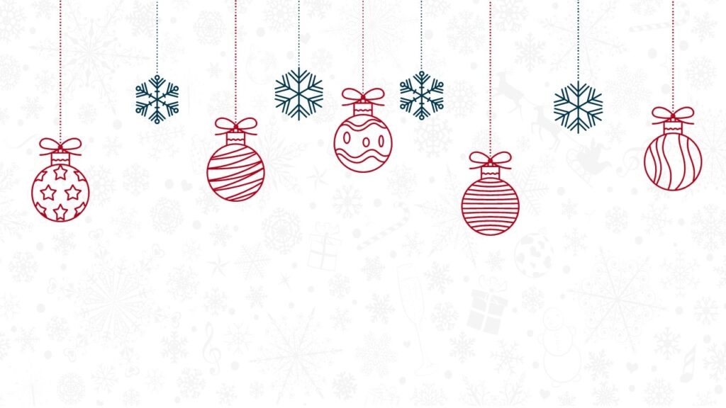 Free Christmas Baubles Background PowerPoint & Google Slides