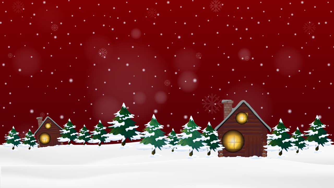 Free Snowy Christmas Background PowerPoint & Google Slides