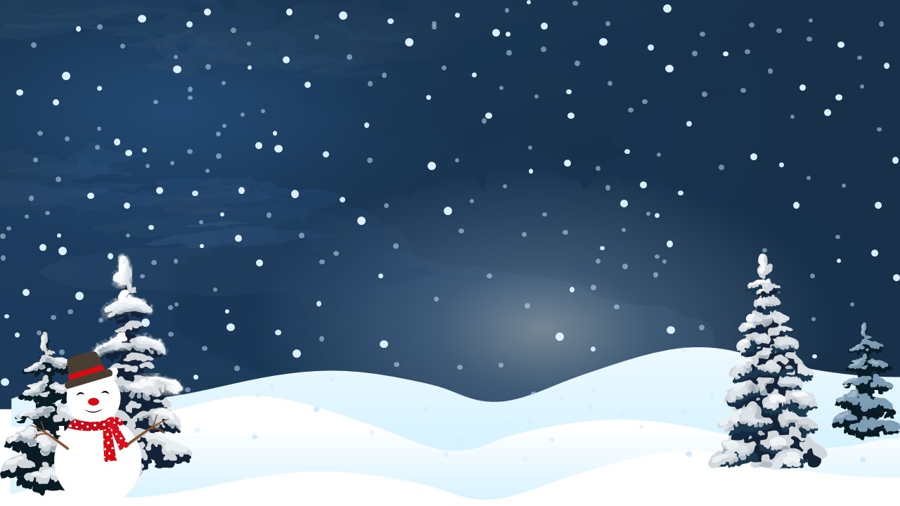 Free Snowy Christmas Background PowerPoint & Google Slides