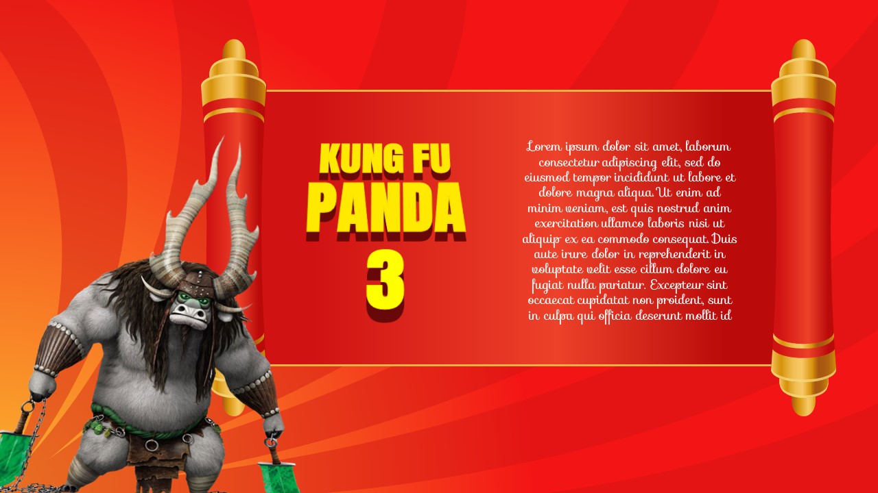 Free Kung Fu Panda Movie Template