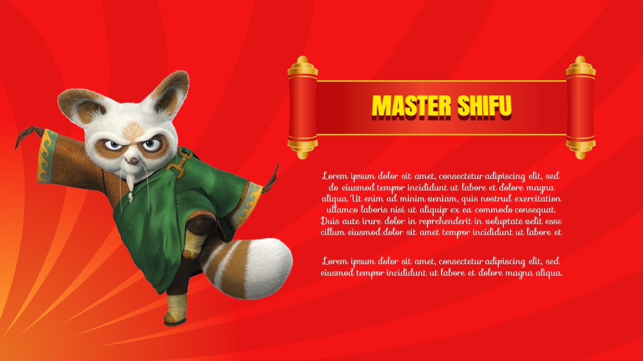 Free Kung Fu Panda Movie Template