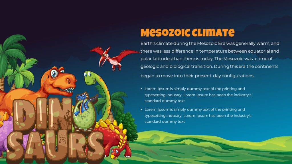 Free Dinosaur Extinction Presentation Template